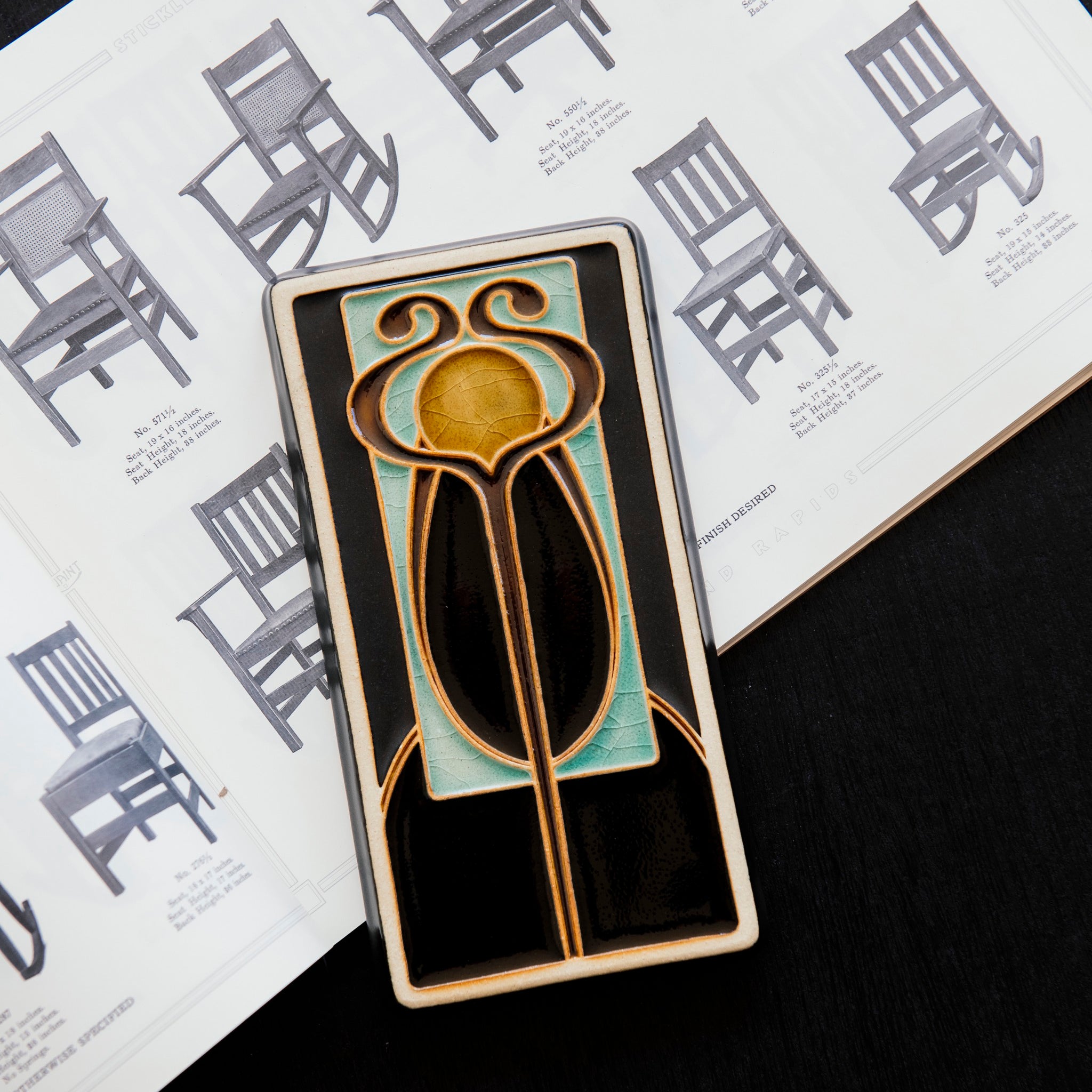 Hand-Painted Stickley Tile – Pewabic Pottery