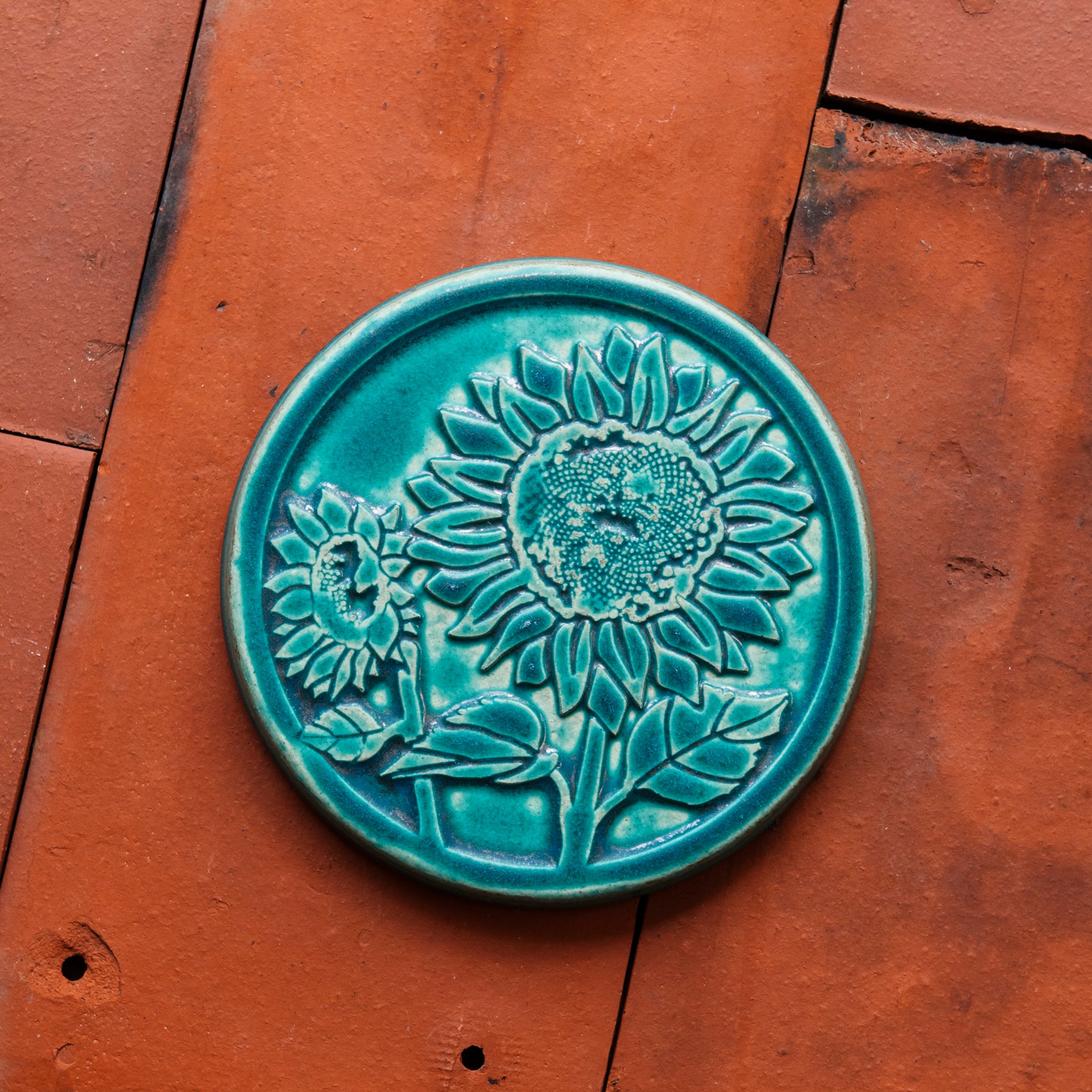 Sunflower Trivet Tile – Pewabic Pottery