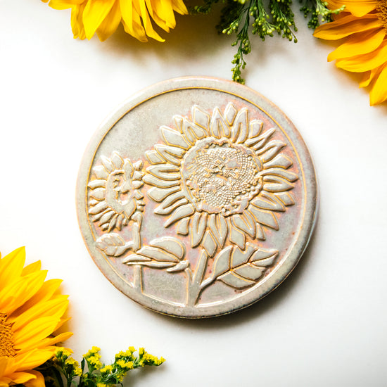 Sunflower Trivet Tile | Iridescent – Pewabic Pottery
