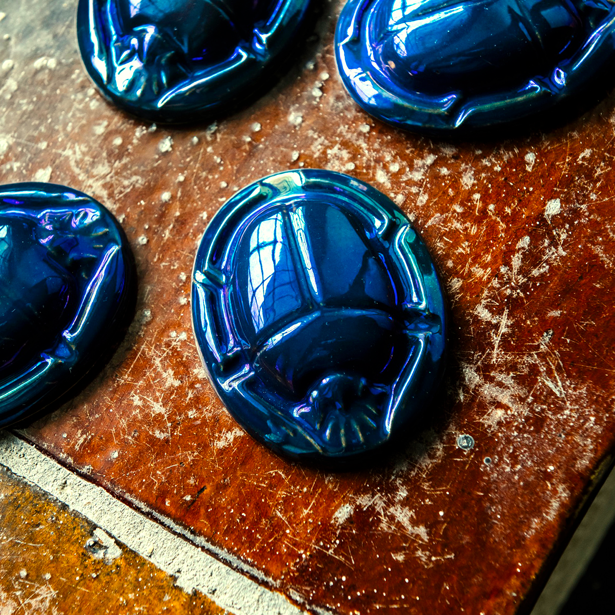 Scarab Paperweight | Iridescent – Pewabic Pottery