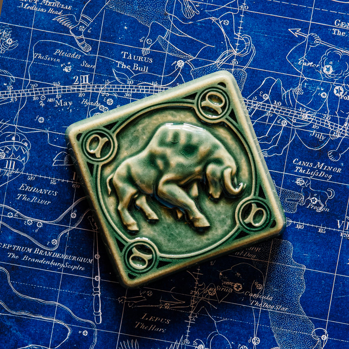 Taurus | Zodiac Tile – Pewabic Pottery