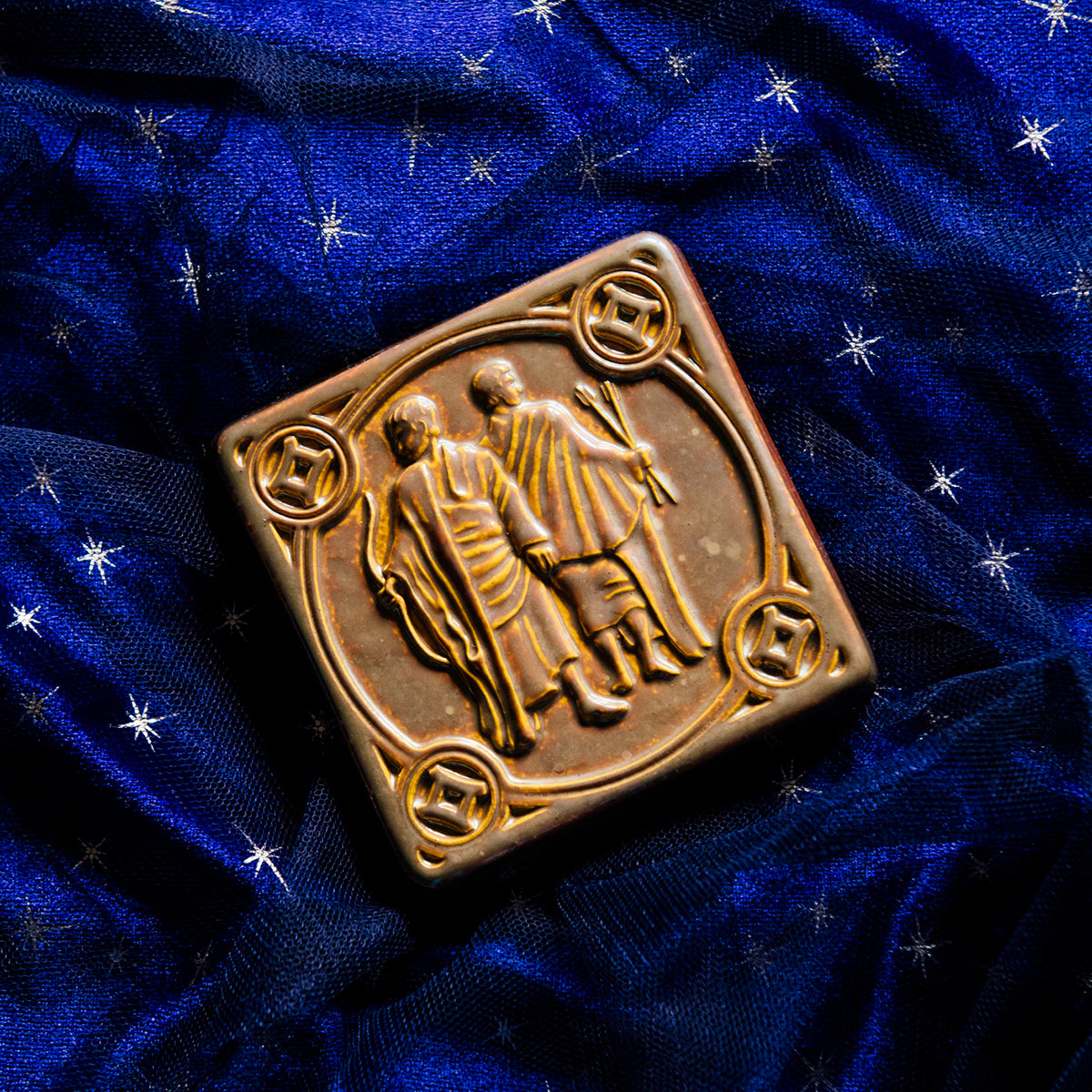 Gemini Zodiac Tile | Iridescent – Pewabic Pottery