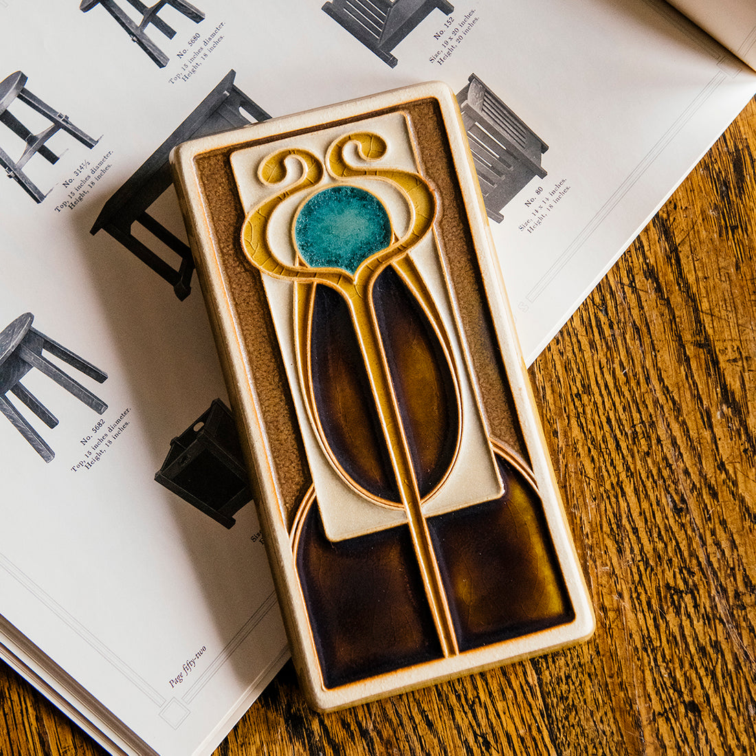 Hand-Painted Stickley Tile – Pewabic Pottery