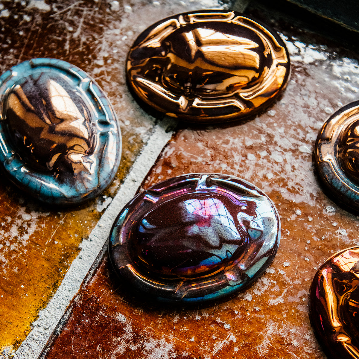 Scarab Paperweight | Iridescent – Pewabic Pottery