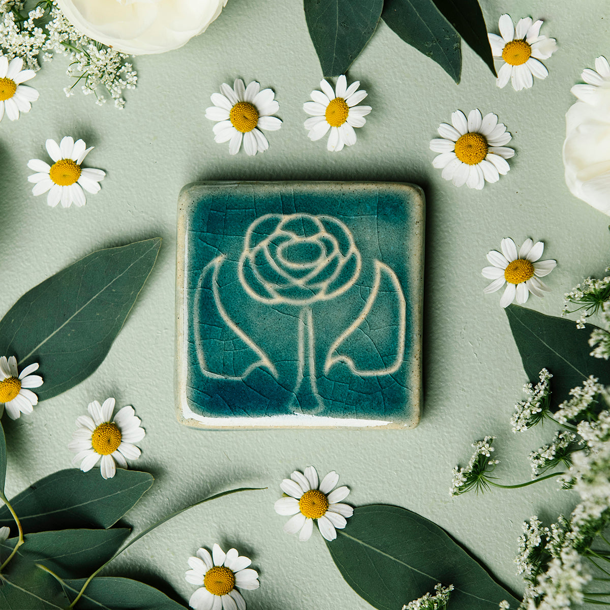 Rose Tile – Pewabic Pottery