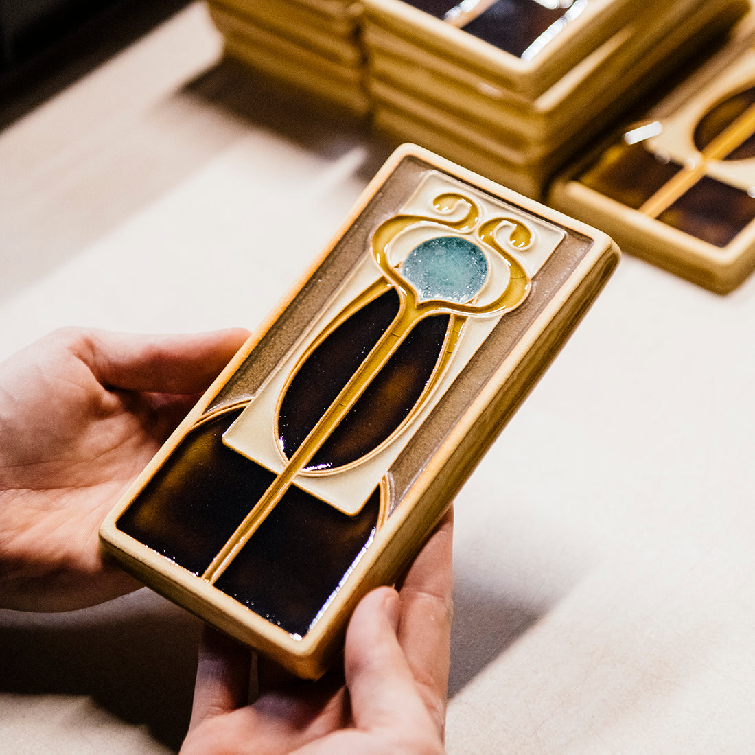 Hand-Painted Stickley Tile – Pewabic Pottery