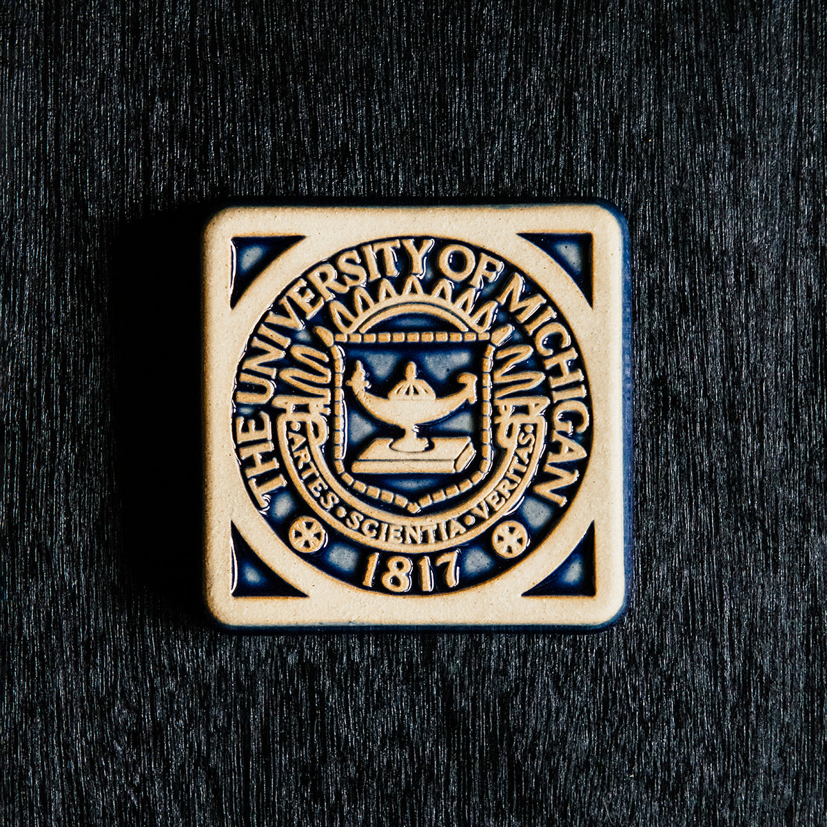 University of Michigan Seal Tile – Pewabic Pottery