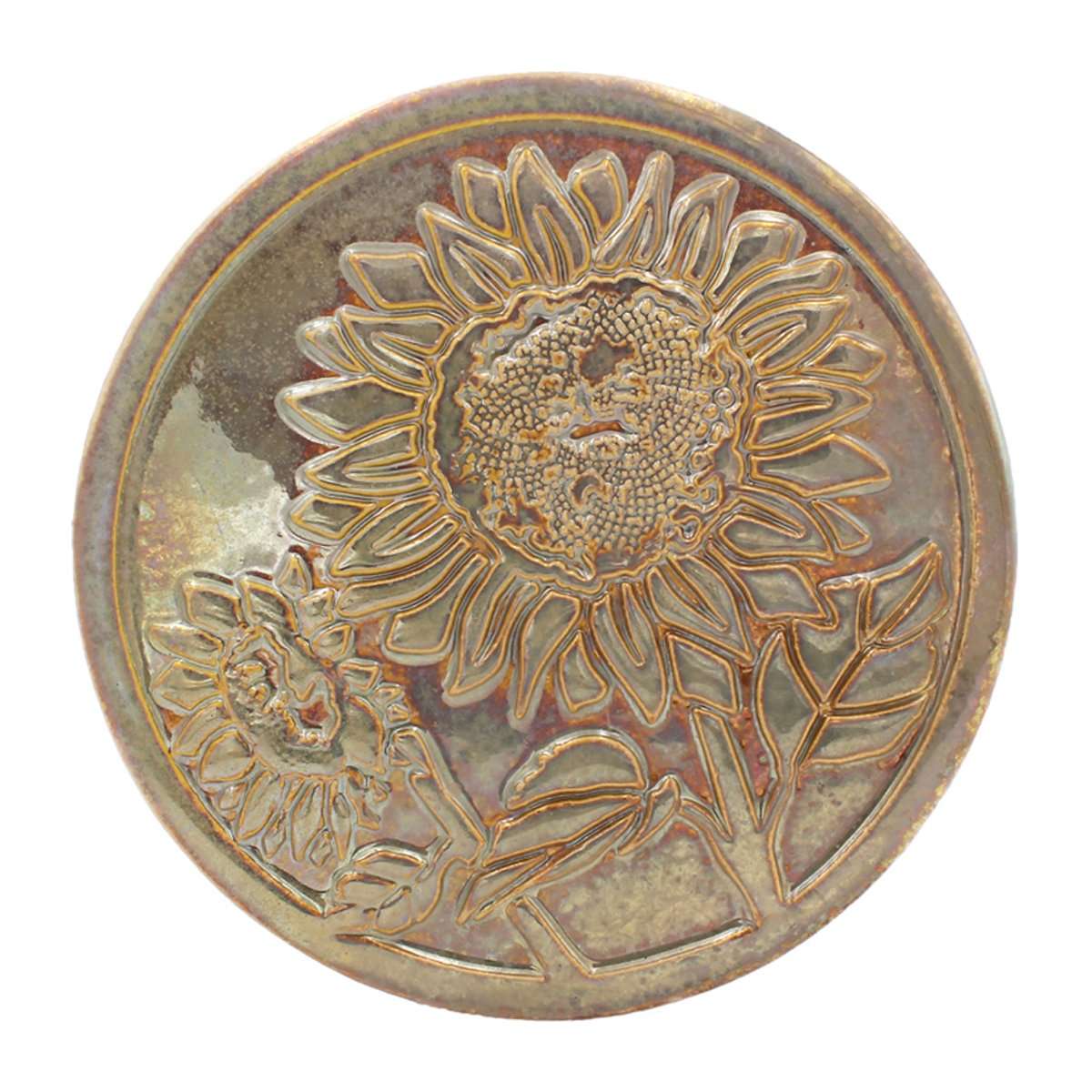 Sunflower Trivet Tile, Iridescent – Pewabic Pottery