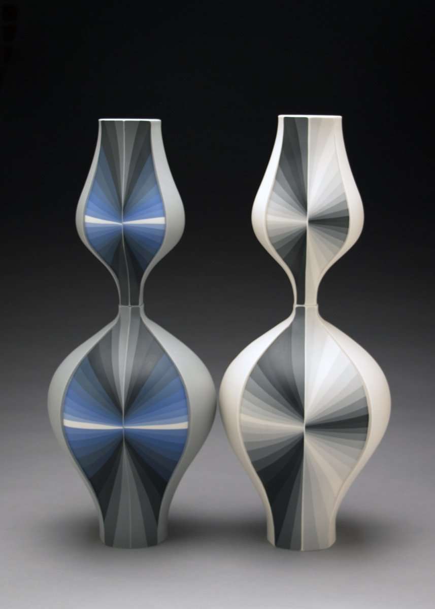 Grey Contrasting Gradient Vessels – Pewabic Pottery