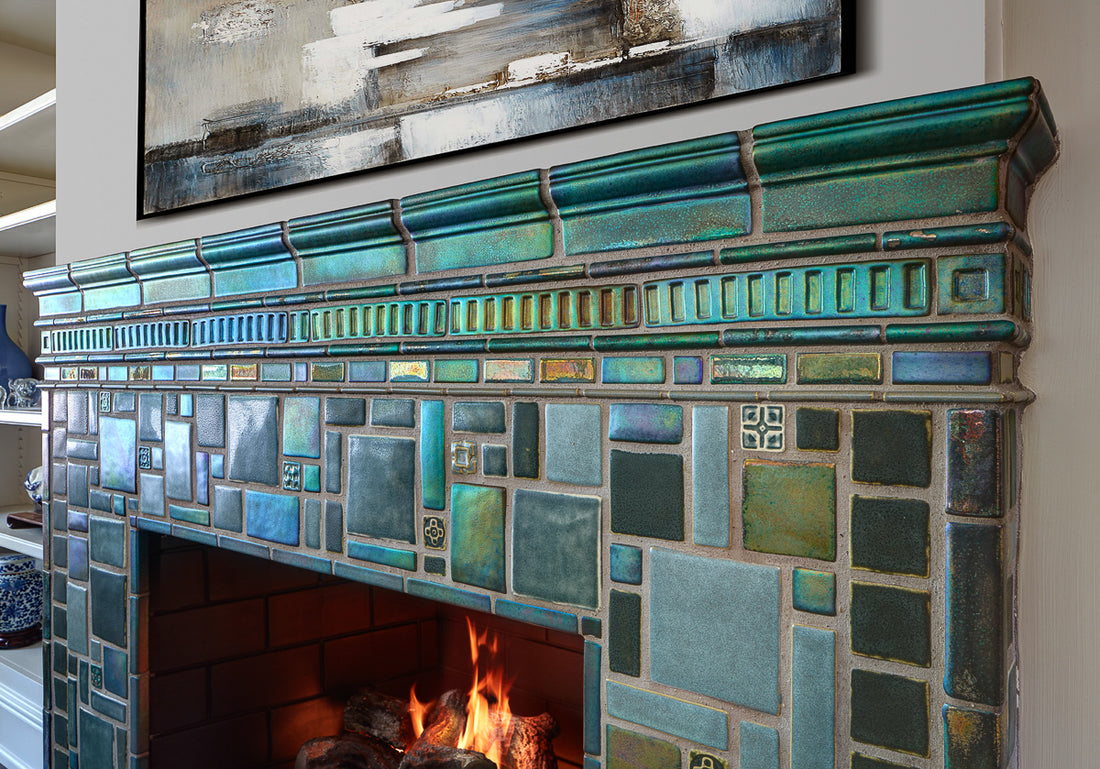 Heritage Pattern Fireplace – Pewabic Pottery