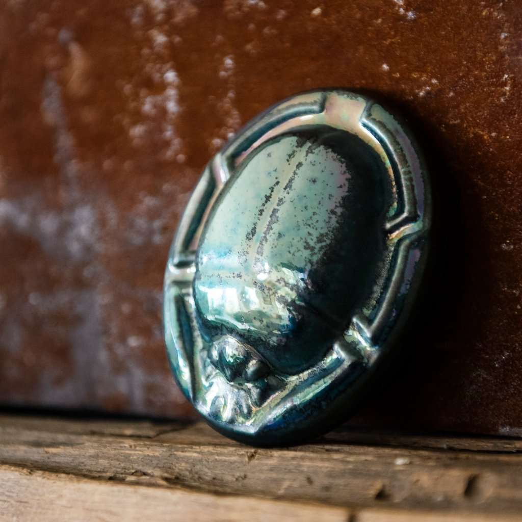 Scarab Paperweight | Iridescent – Pewabic Pottery