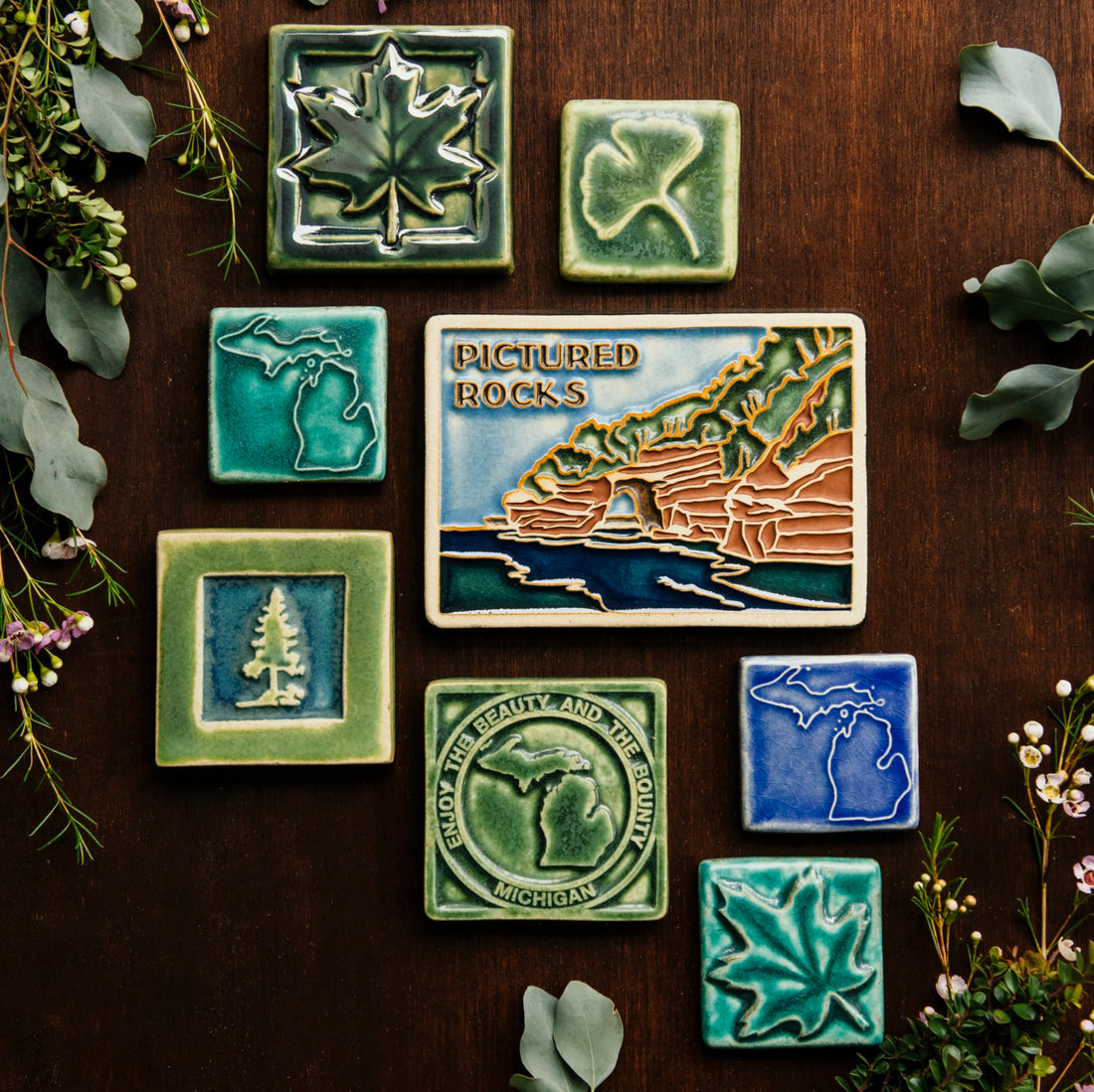 Pictured Rocks Postcard Tile – Pewabic Pottery