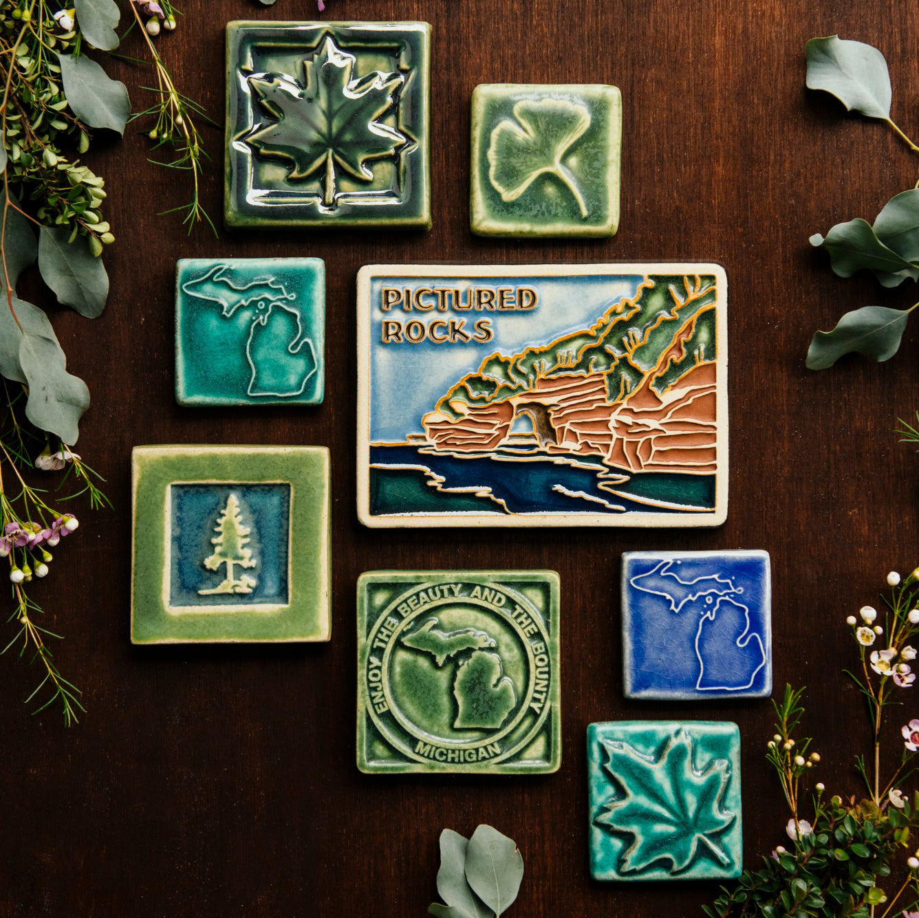 Pictured Rocks Postcard Tile – Pewabic Pottery