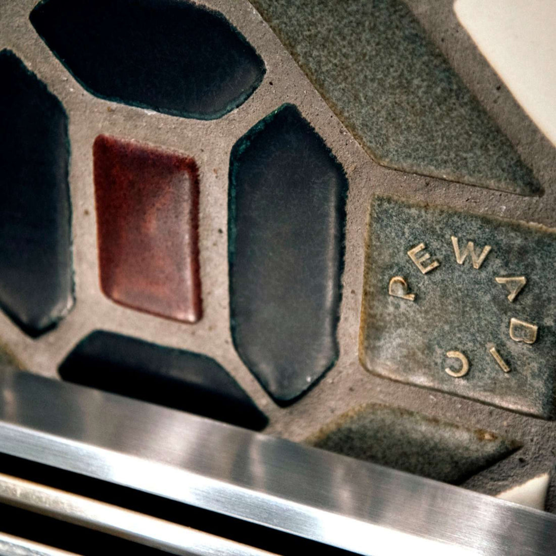 Pewabic Tile | Geo Kitchen Stove Back Accent – Pewabic Pottery